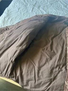 Zara | Jackets & Coats | Zara Brown Quilted Floral Puffer Jacket | Poshmark